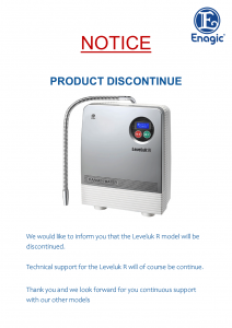 NOTICE – Product Discontinue (Leveluk R) – Enagic® Thailand