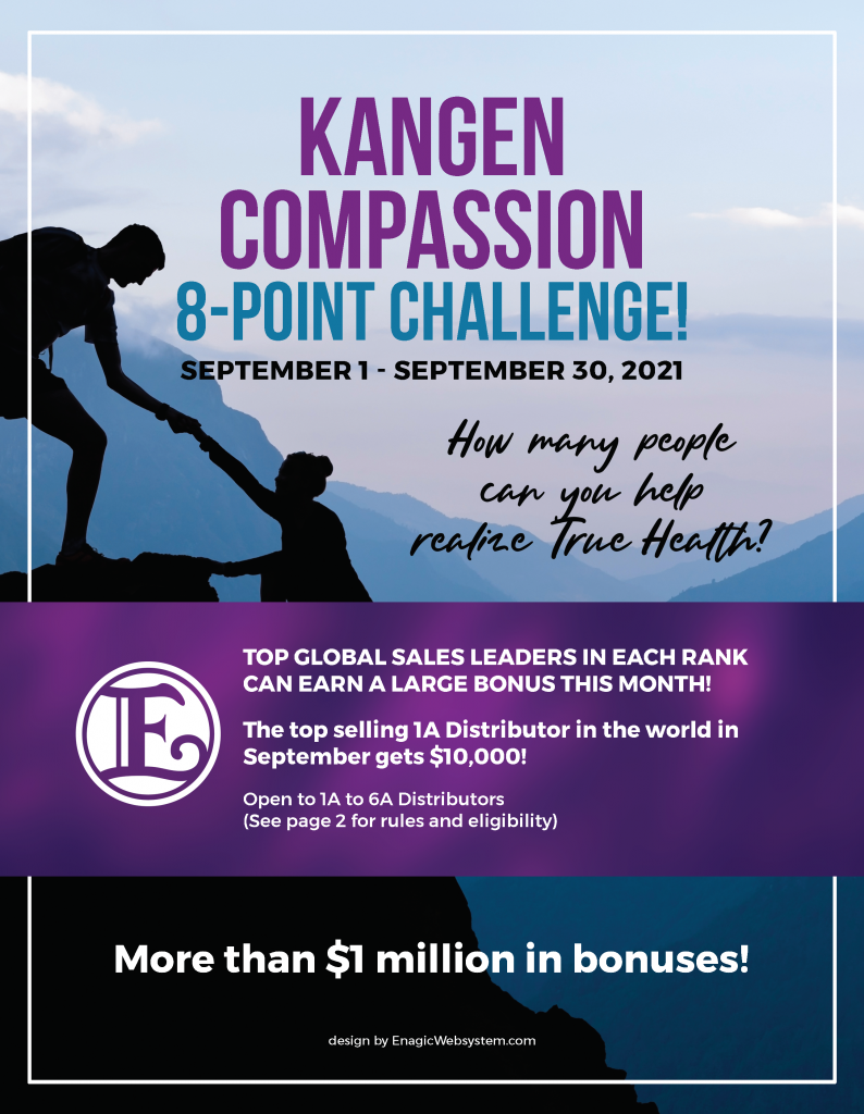 Kangen Compassion 8-Point Challenge and Team Management Challenge ...