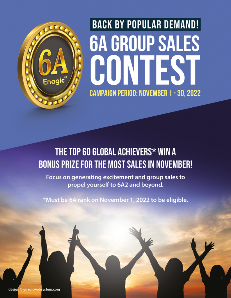 6A Group Sales Contest continues will continue for the month of ...