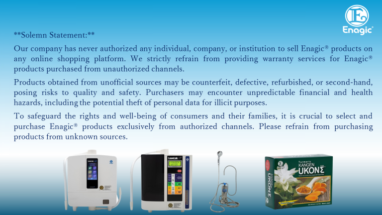 List of unauthorized shops – Enagic® Thailand